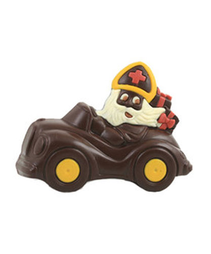 Sint in Auto & Callebaut Chocolade | Speculaasje Heyns